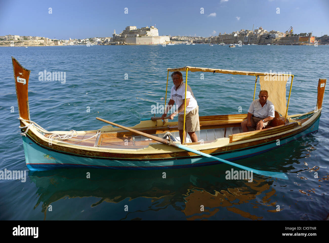 Water taxi in Valletta grand harbour Malta Stock Photo - Alamy