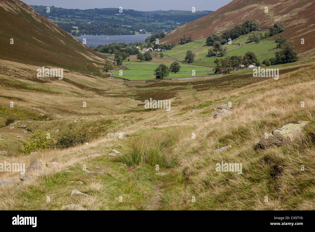 Fusedale, with Ullswater in the distance, near Howtown, Pooley Bridge ...