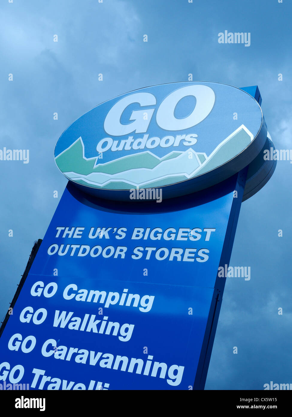 GO Outdoors shop sign UK Stock Photo - Alamy