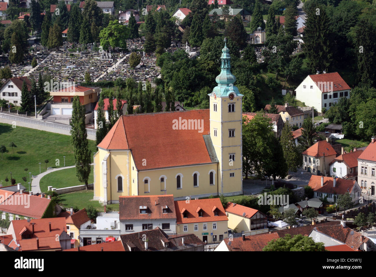 Samobor - city in Croatia, aerial view Stock Photo - Alamy