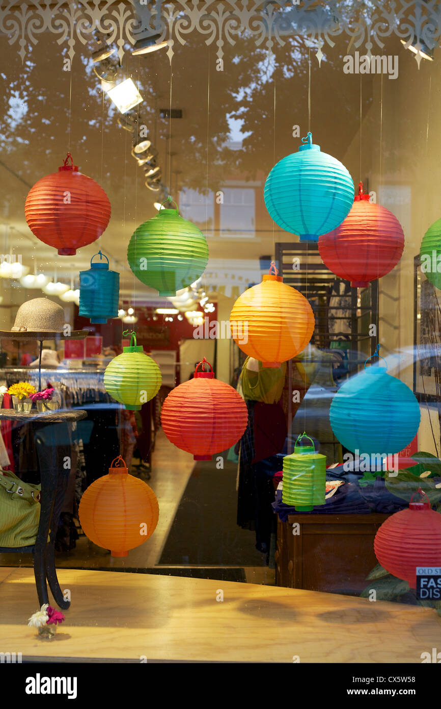 Colorful balloons in a shop at Old Strathcona, Edmonton, Canada Stock ...