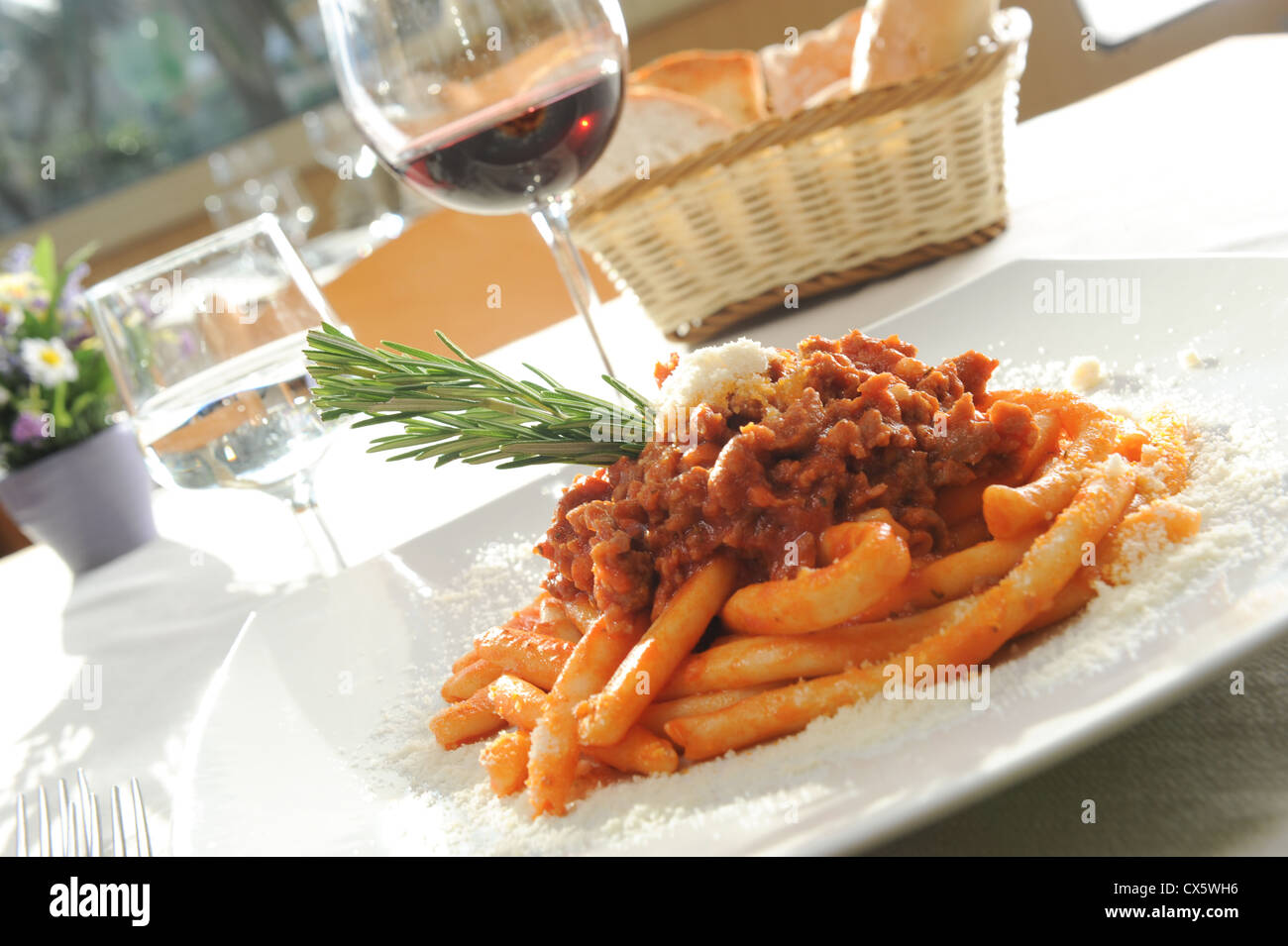 italian maccheroni with Bolognese sauce Stock Photo - Alamy