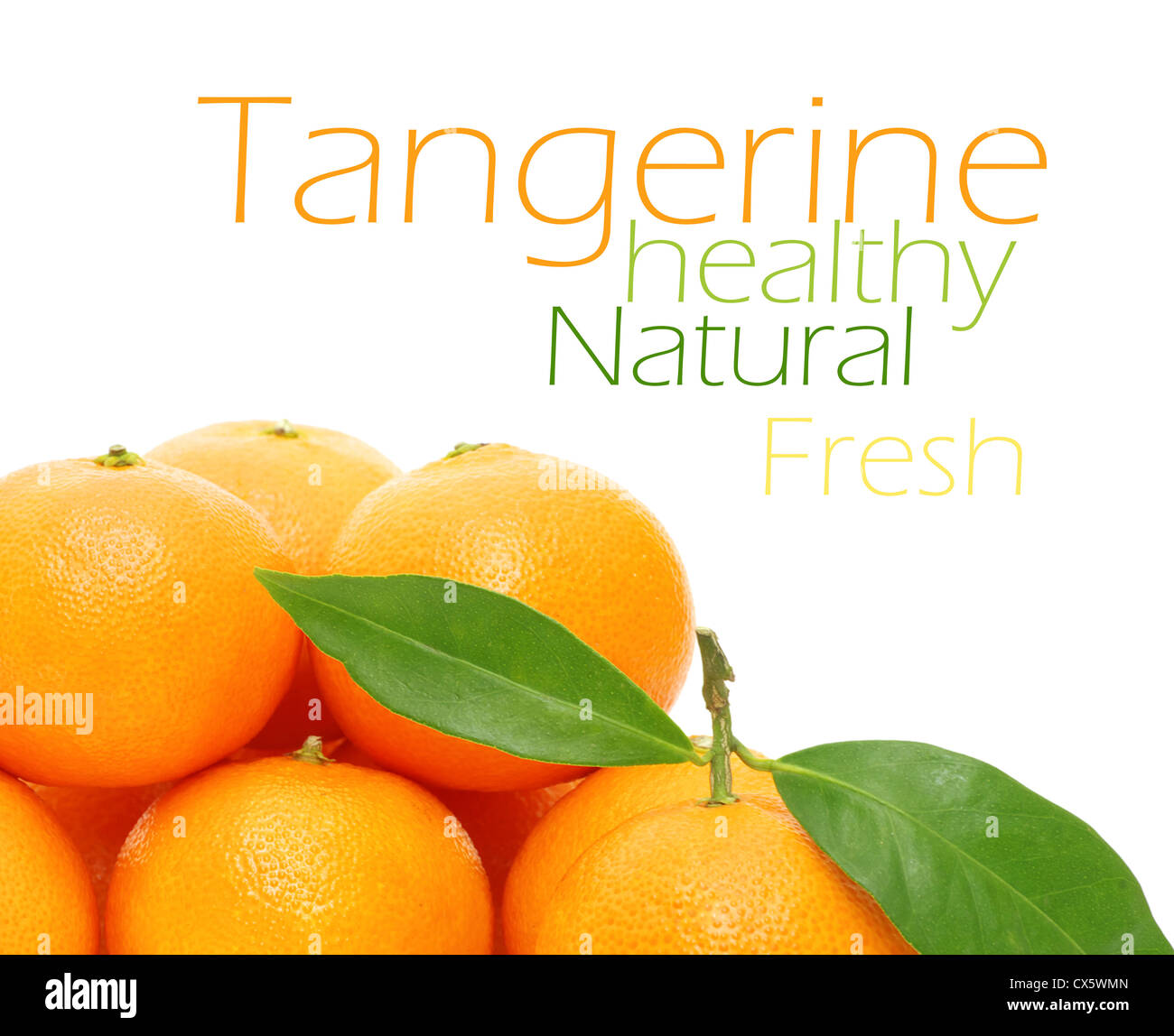 Tangerine isolated on a white background Stock Photo - Alamy