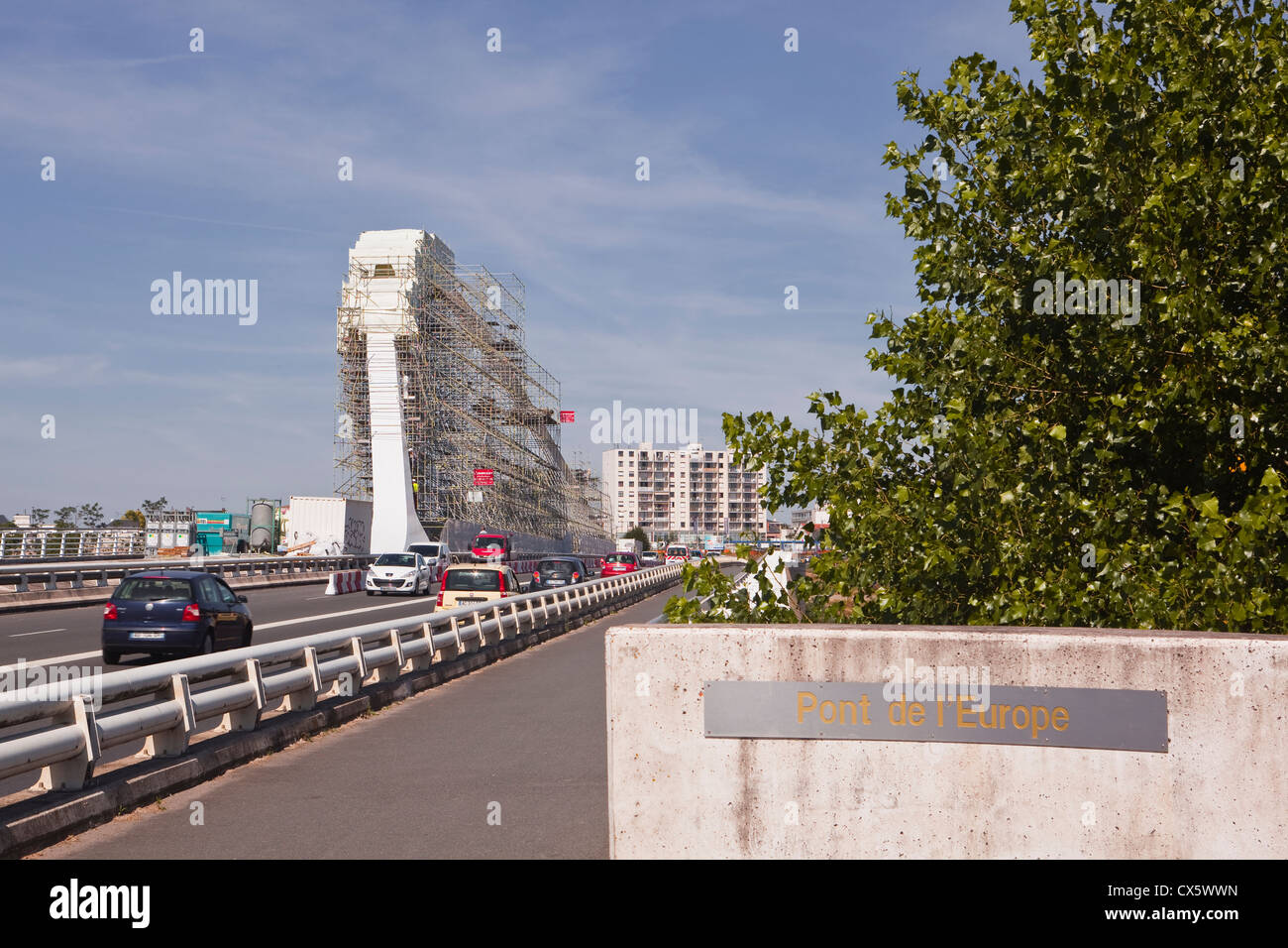 The pont de l'Europe in Orleans, France. Here the bridge can be seen ...