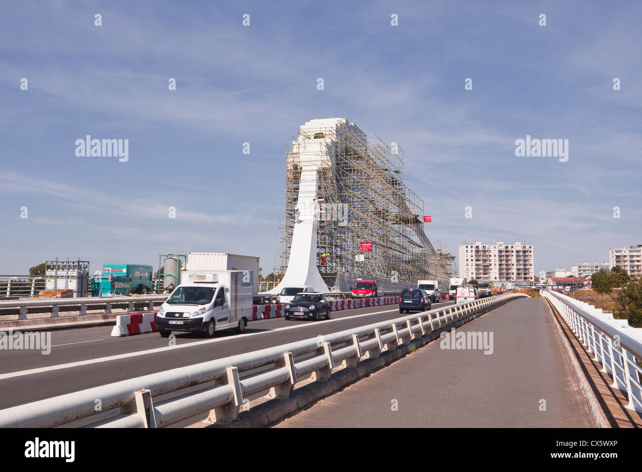 The pont de l'Europe in Orleans, France. Here the bridge can be seen ...