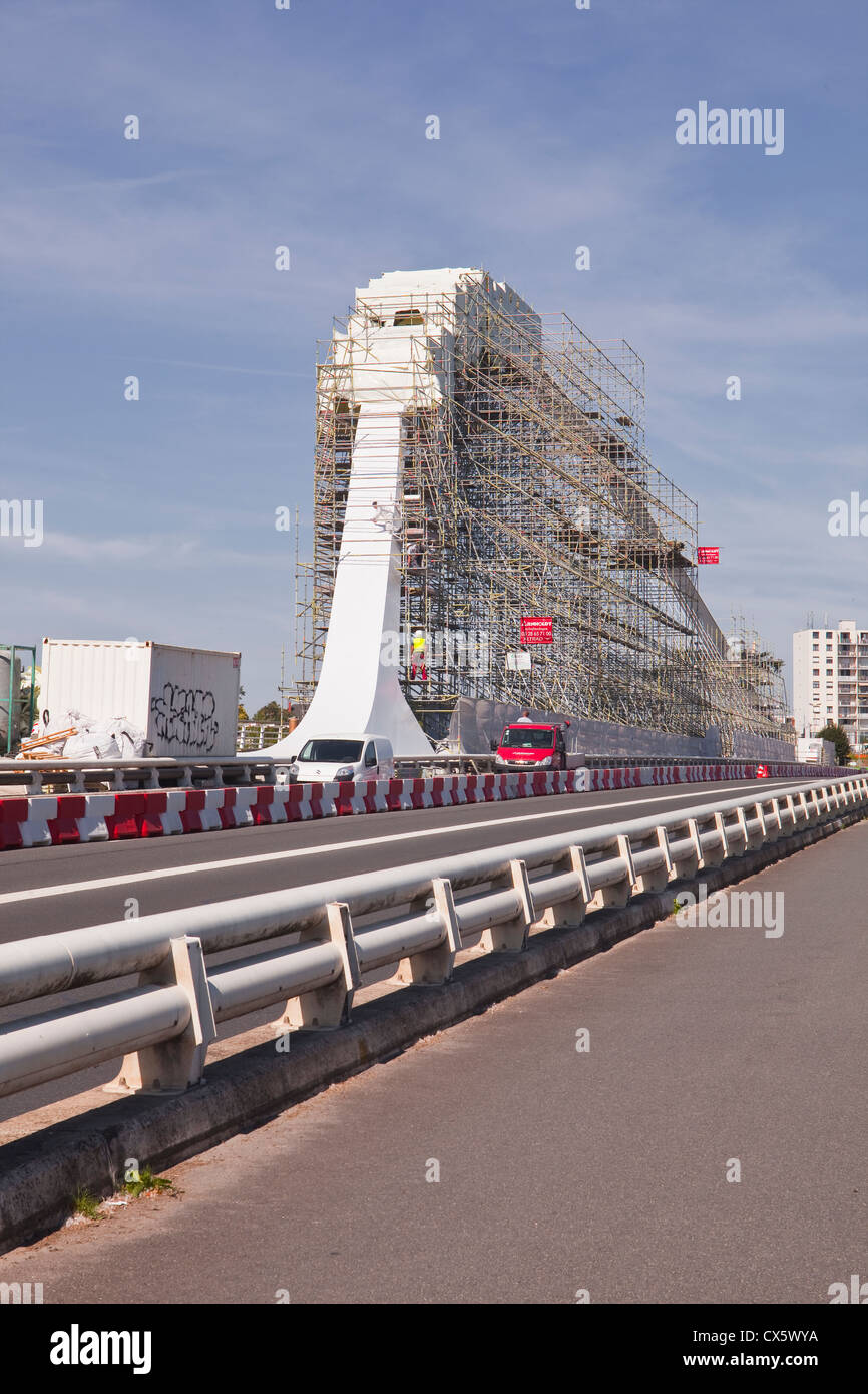 The pont de l'Europe in Orleans, France. Here the bridge can be seen ...