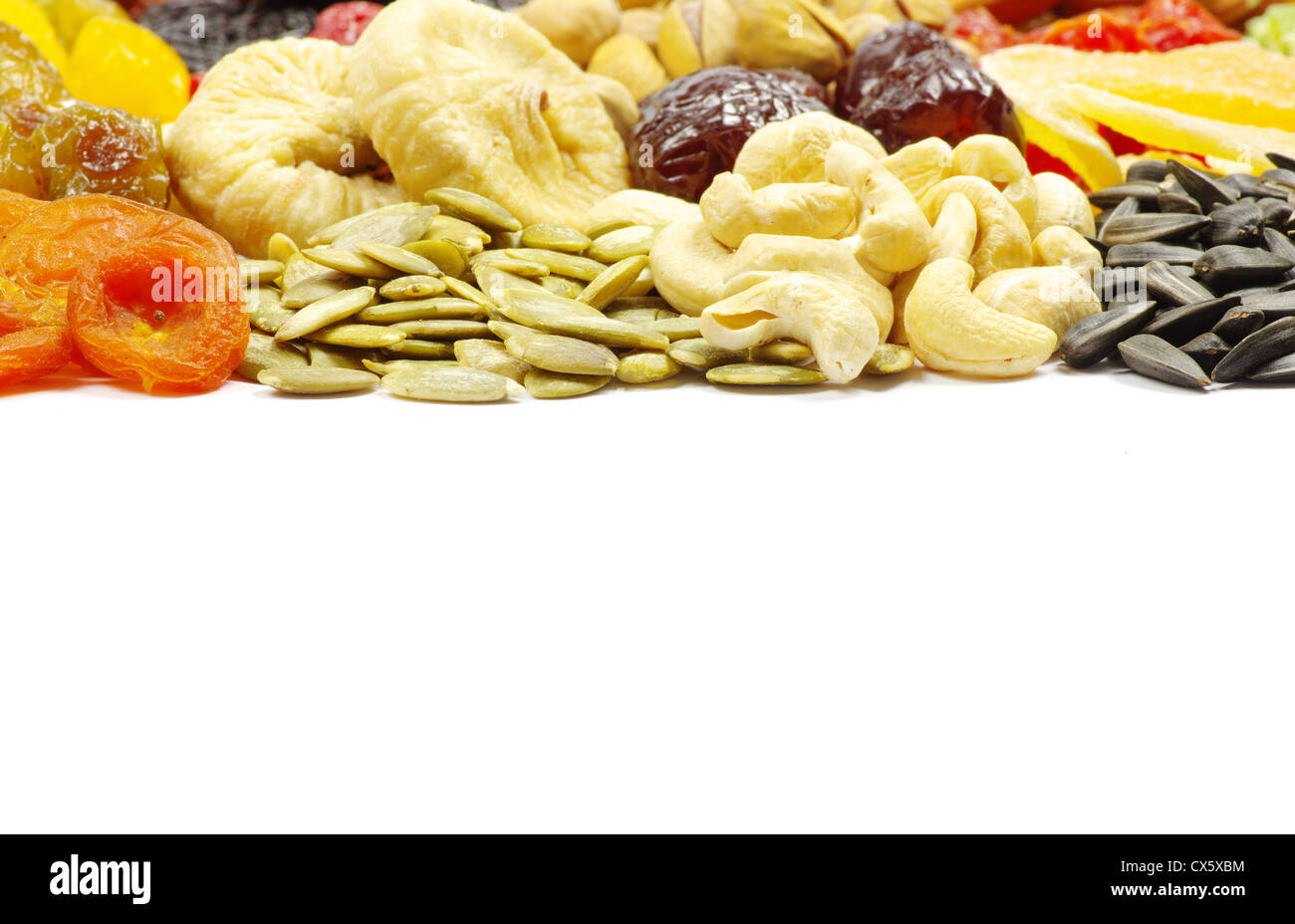 mix dried fruits collection on white Stock Photo - Alamy