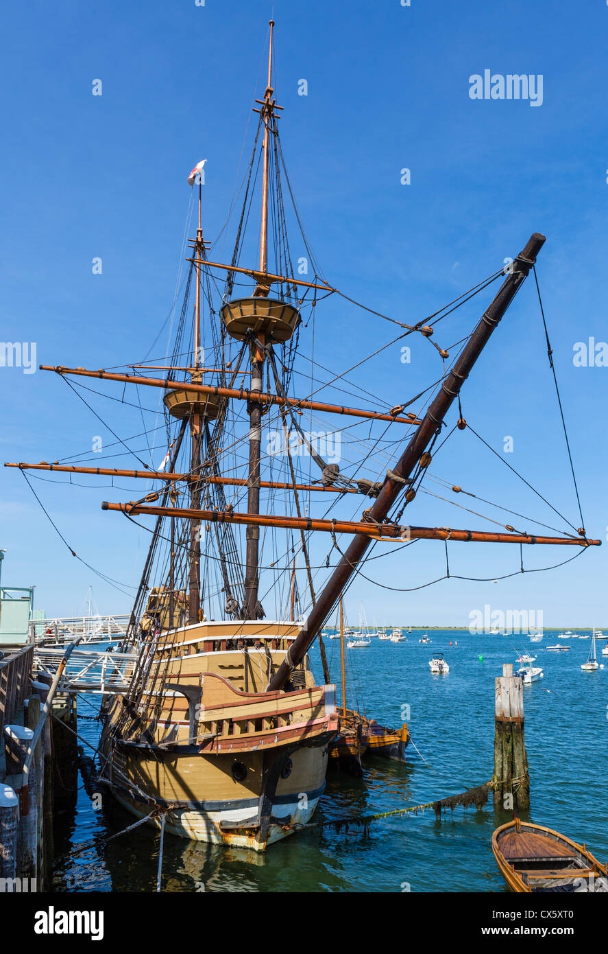 The Mayflower II, a replica of the original Mayflower, State Pier ...