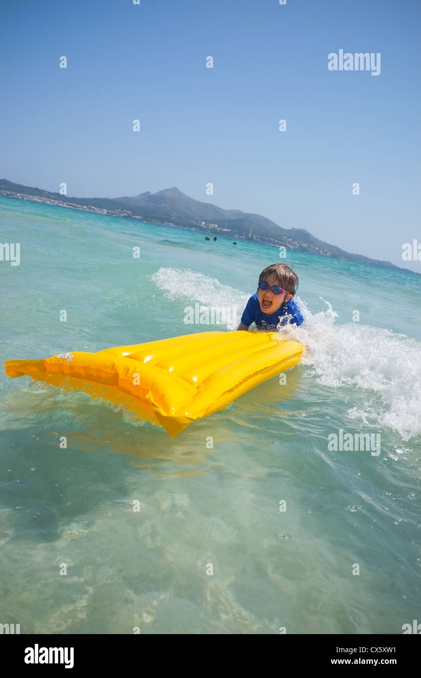 Lilo boy sea hi-res stock photography and images - Alamy