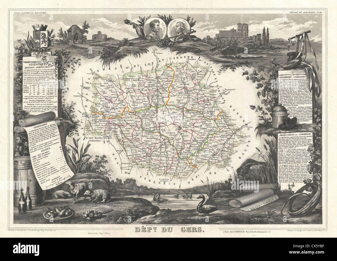 Gers Map High Resolution Stock Photography and Images - Alamy