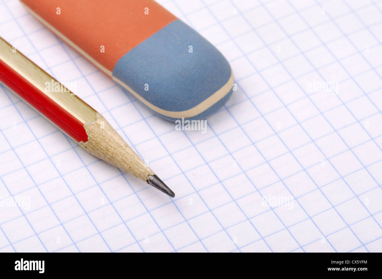 Red and blue eraser hi-res stock photography and images - Alamy