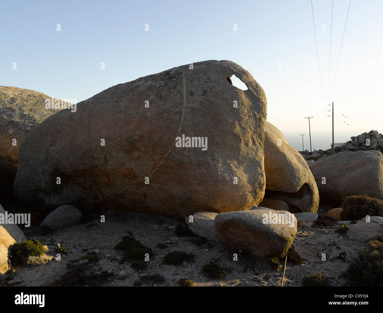 Volcanic granite rocks, Ikaria island, Greece Stock Photo - Alamy