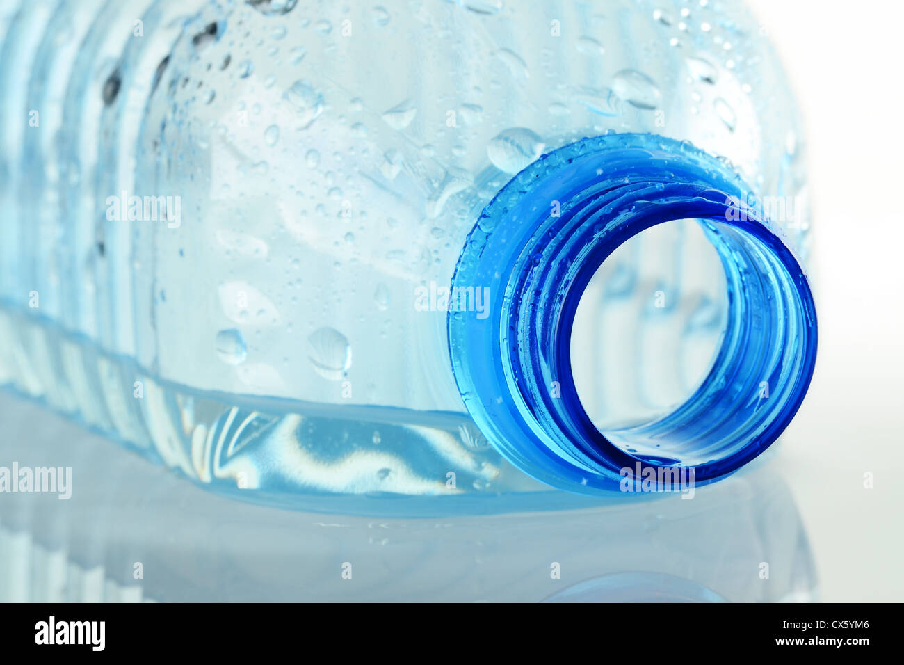 Polycarbonate plastic bottle of mineral water isolated on white ...