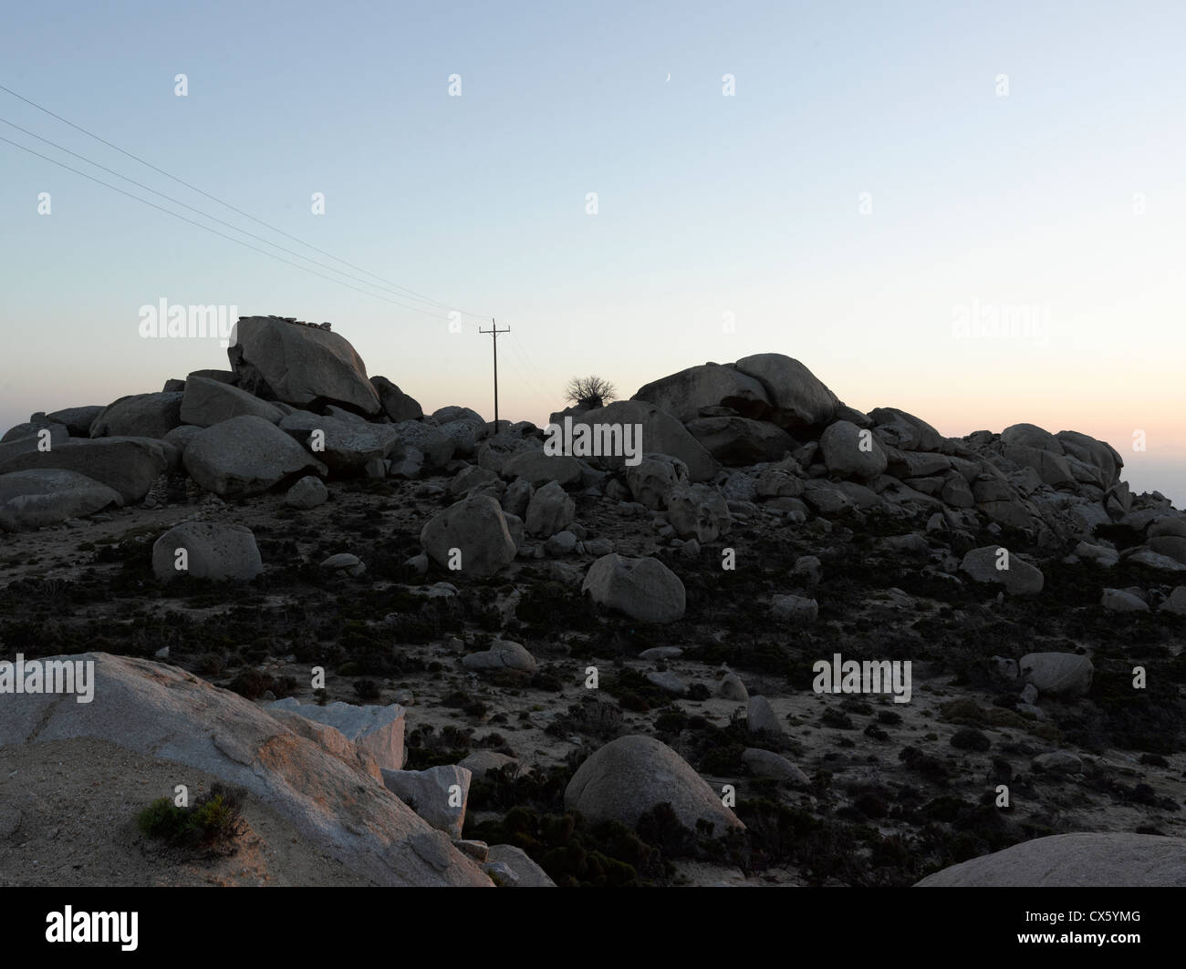 Volcanic rocks and evening sky, Ikaria, Greece Stock Photo - Alamy