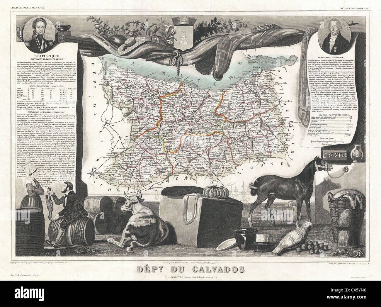 Map of calvados hi-res stock photography and images - Alamy