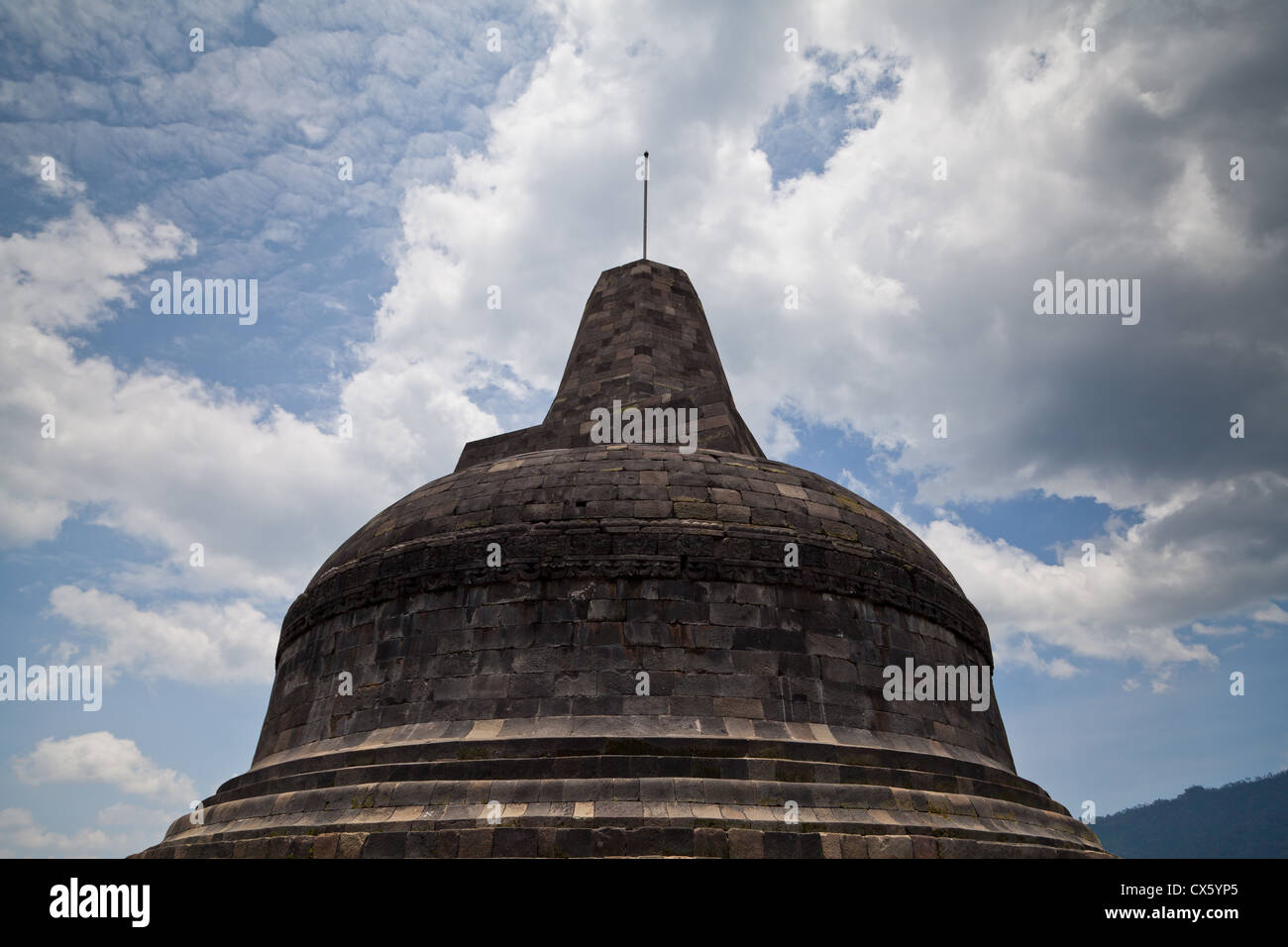 The main Stupa of the Buddhist Temple Borobudur in Indonesia Stock ...