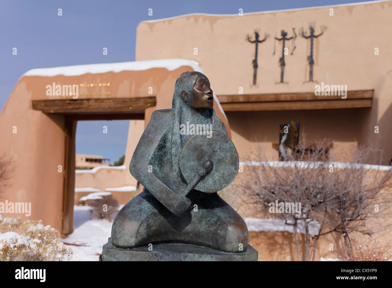 Sculpture at the new mexico museum of art santa fe hi-res stock ...