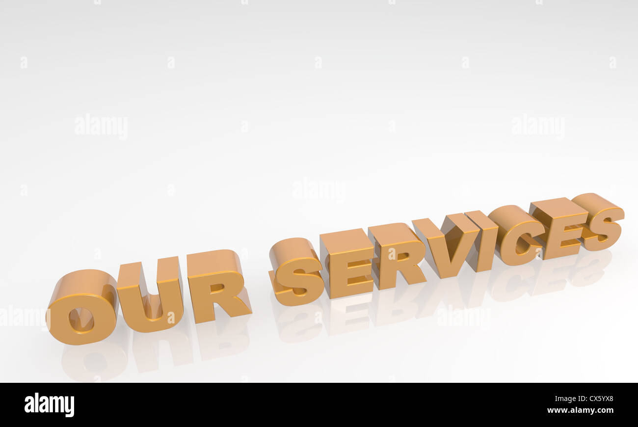 3d text with a white background and reflection Stock Photo - Alamy