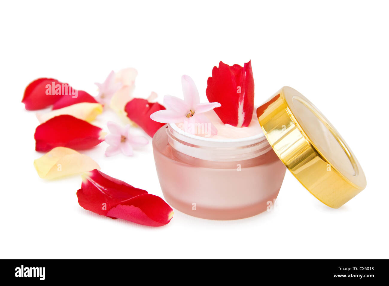 Face cream with roses Cut Out Stock Images & Pictures - Alamy