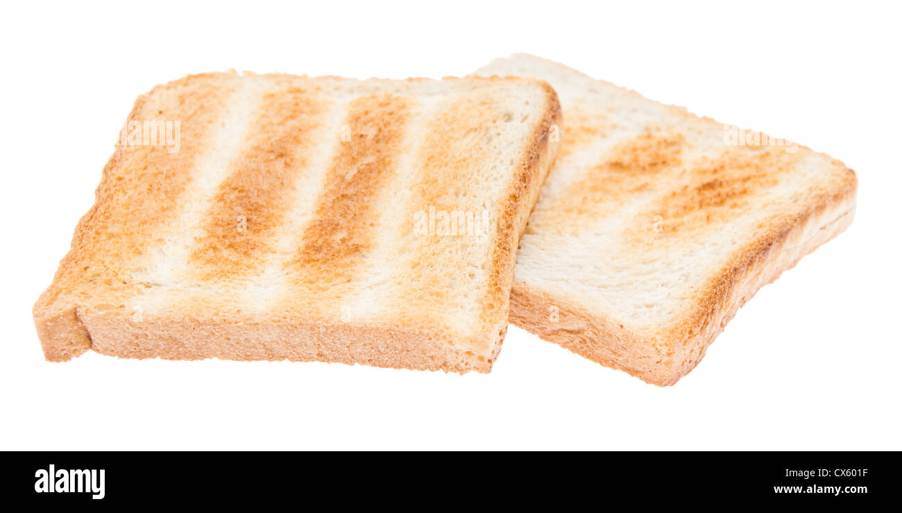Stacked Toast isolated on white background Stock Photo - Alamy