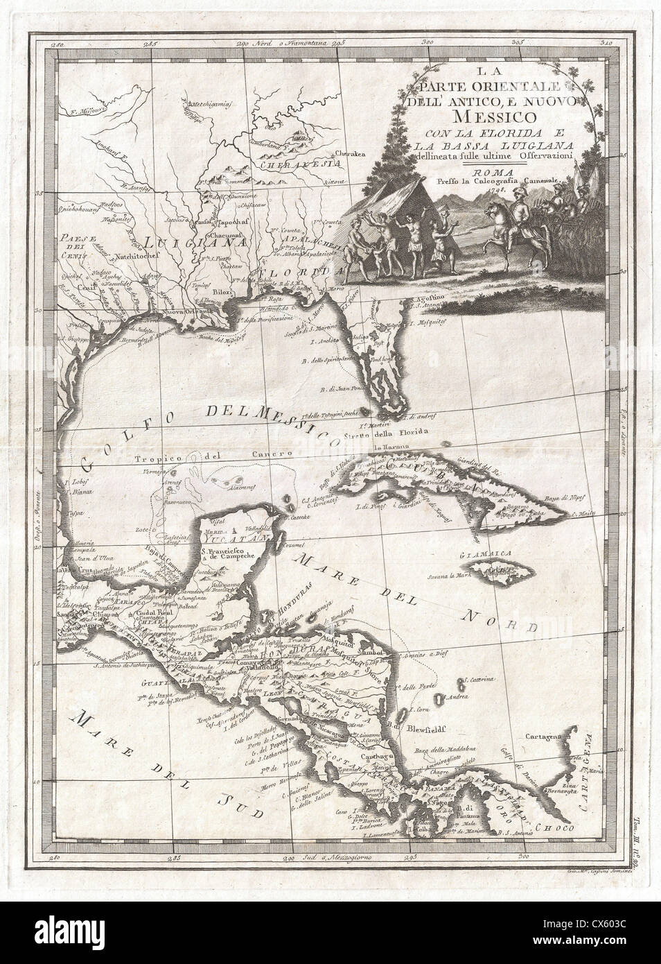 1798 cassini map of florida hi-res stock photography and images - Alamy