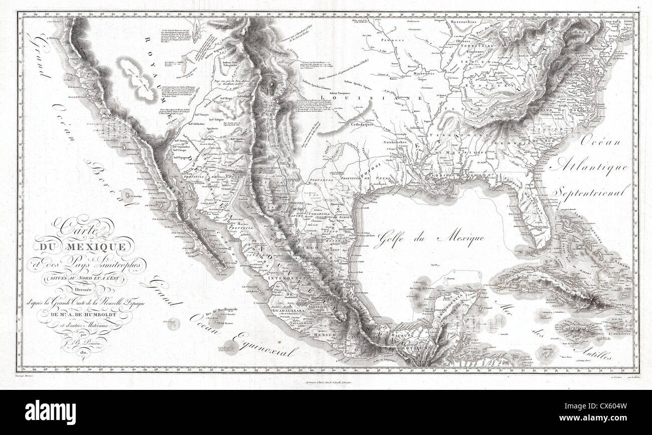 Humboldt map of mexico hi-res stock photography and images - Alamy