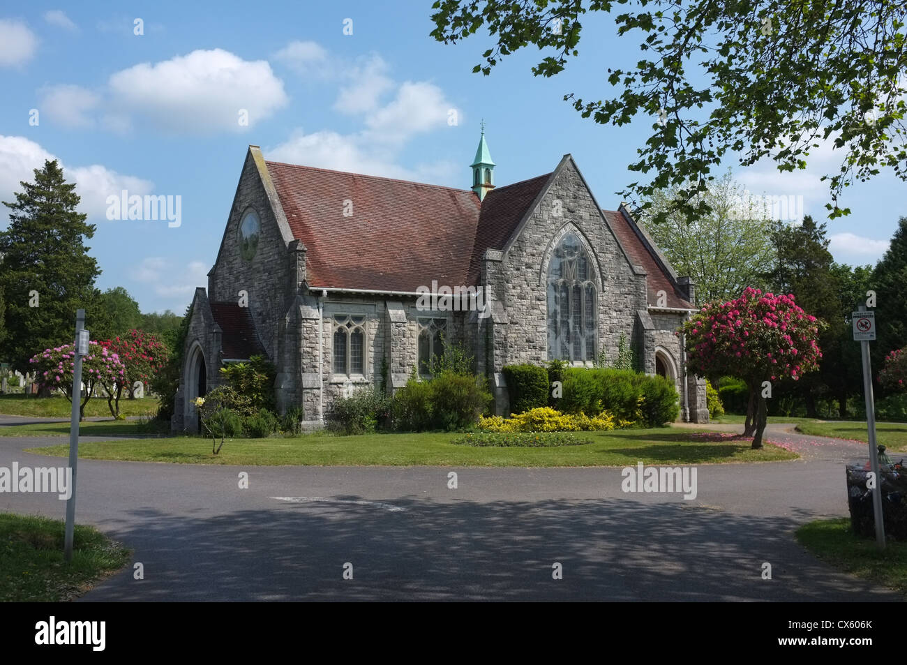 Hollybrook cemetery chapel church in Southampton Stock Photo - Alamy