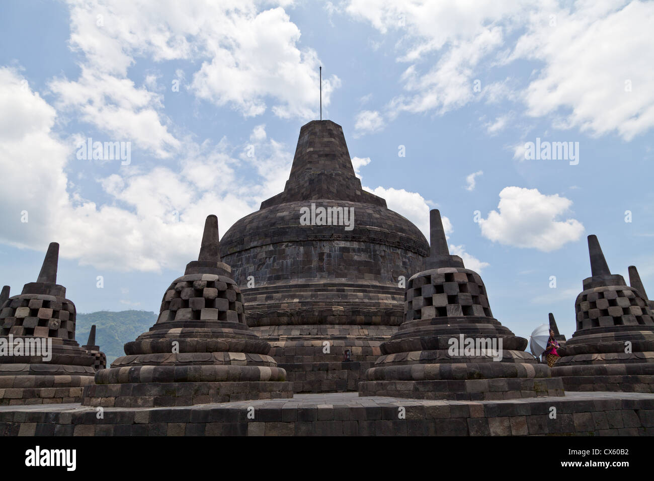 The main Stupa of the Buddhist Temple Borobudur in Indonesia Stock ...