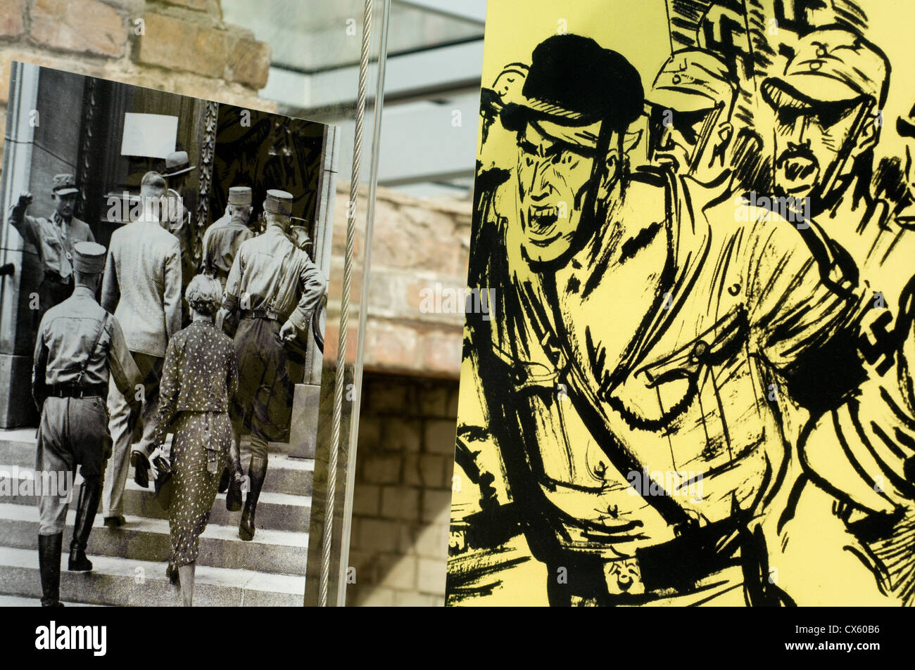 A display at the Topography of Terror outdoor museum in Berlin, Germany ...