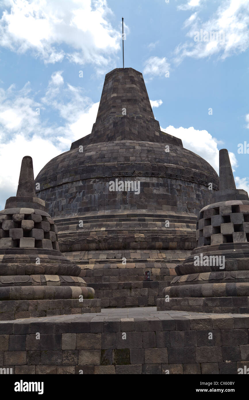 The main Stupa of the Buddhist Temple Borobudur in Indonesia Stock ...