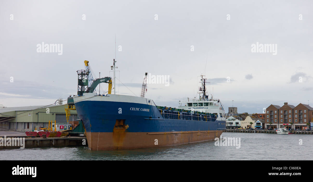 the cargo ship celtic carrier in dock at poole harbour dorset Stock ...