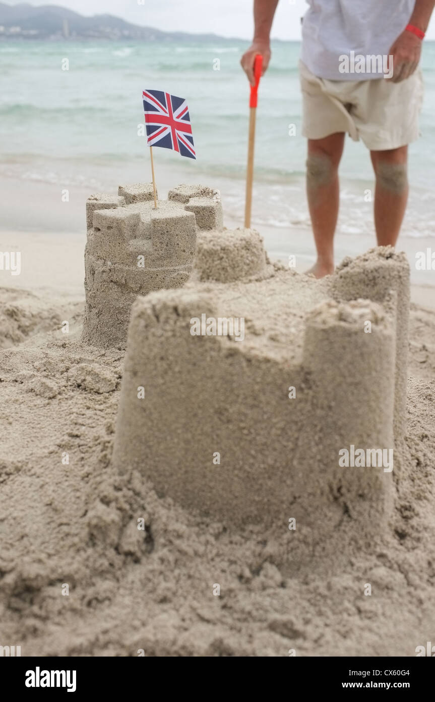 Sand castle flag hi-res stock photography and images - Alamy