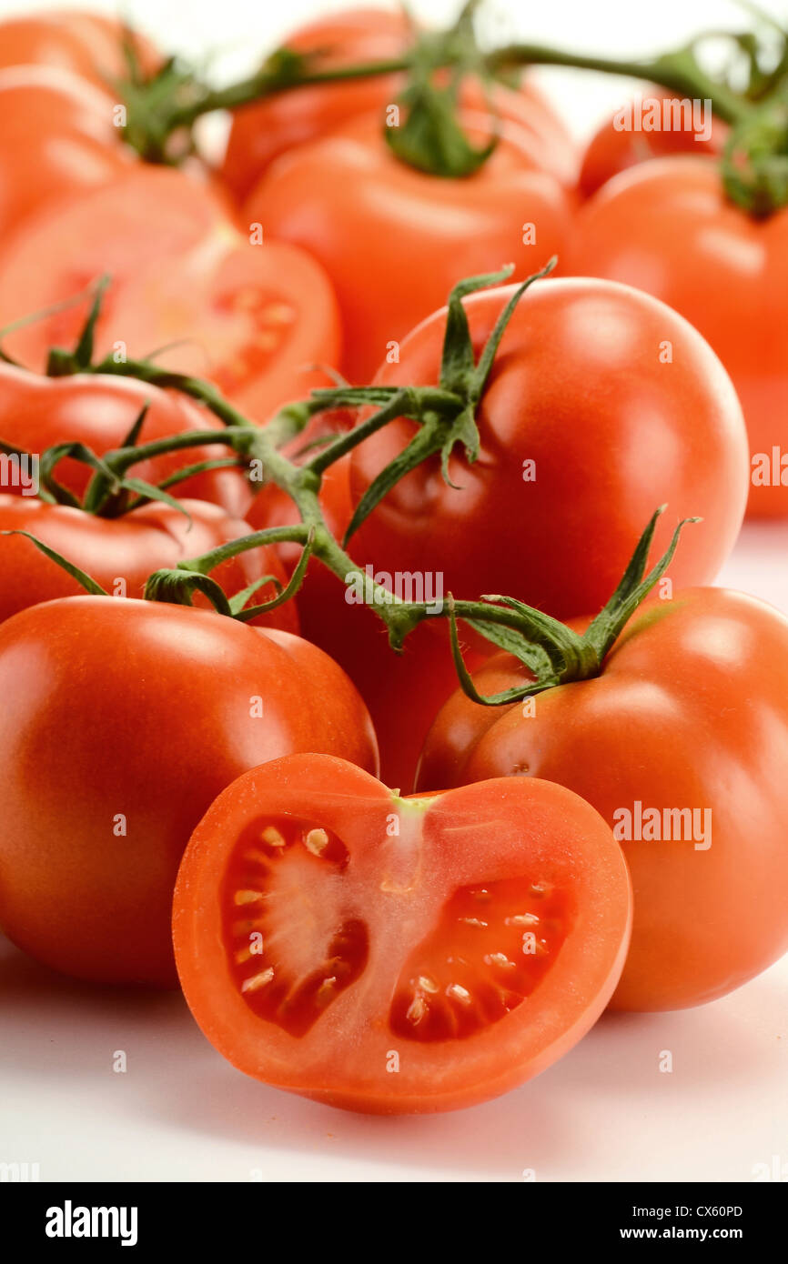 Composition with fresh tomatoes Stock Photo - Alamy