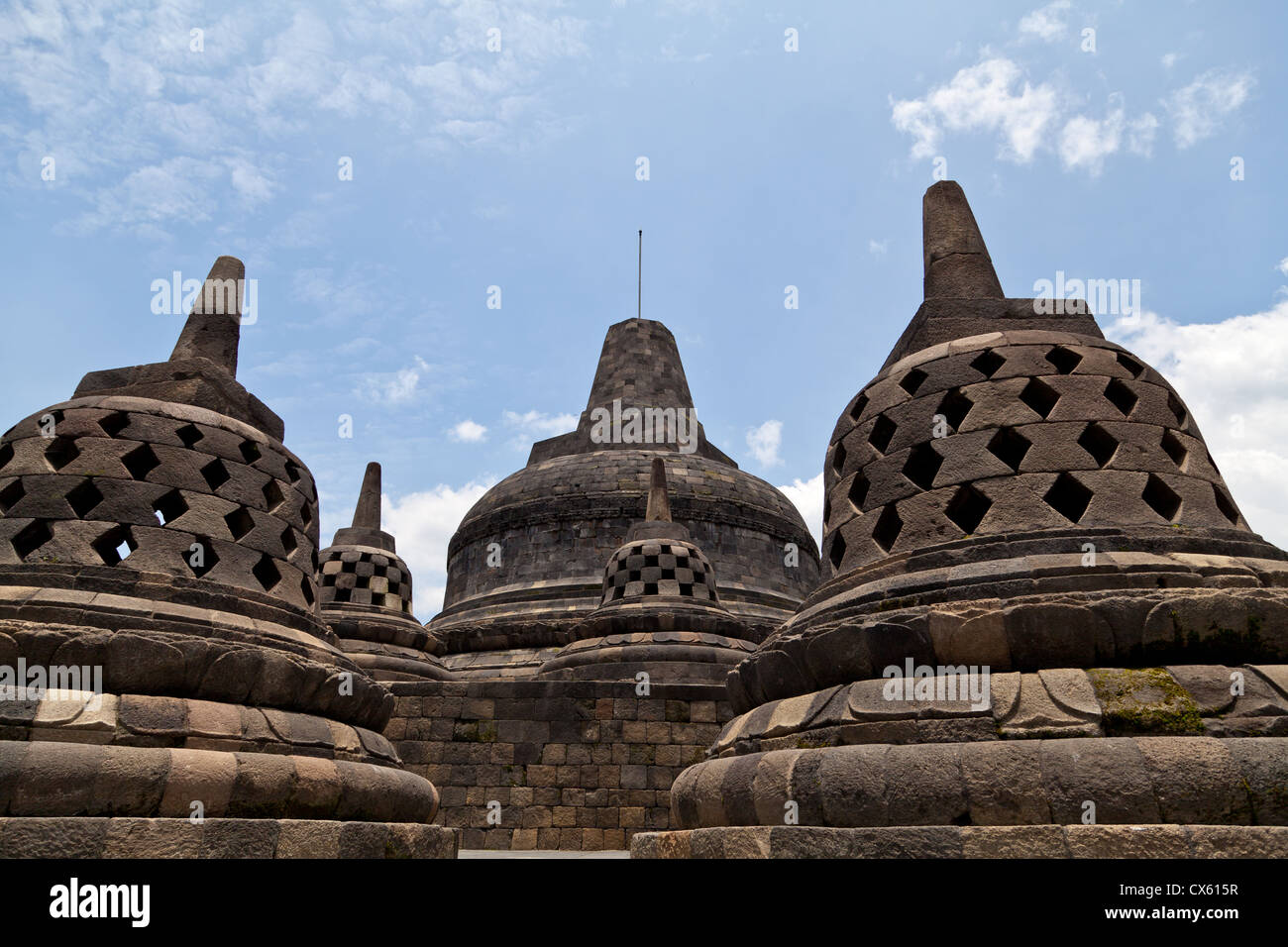 Stupas on the Buddhist Temple Borobudur in Indonesia Stock Photo - Alamy