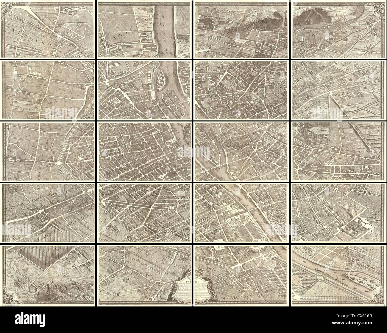 Map of paris 1900 hi-res stock photography and images - Alamy