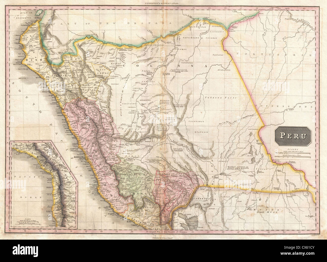 Old peru map hi-res stock photography and images - Alamy