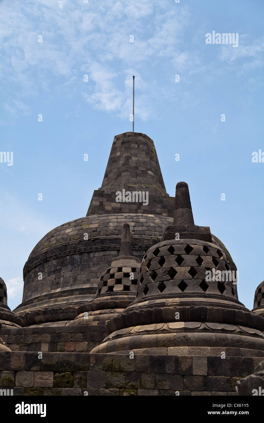 The main Stupa of the Buddhist Temple Borobudur in Indonesia Stock ...