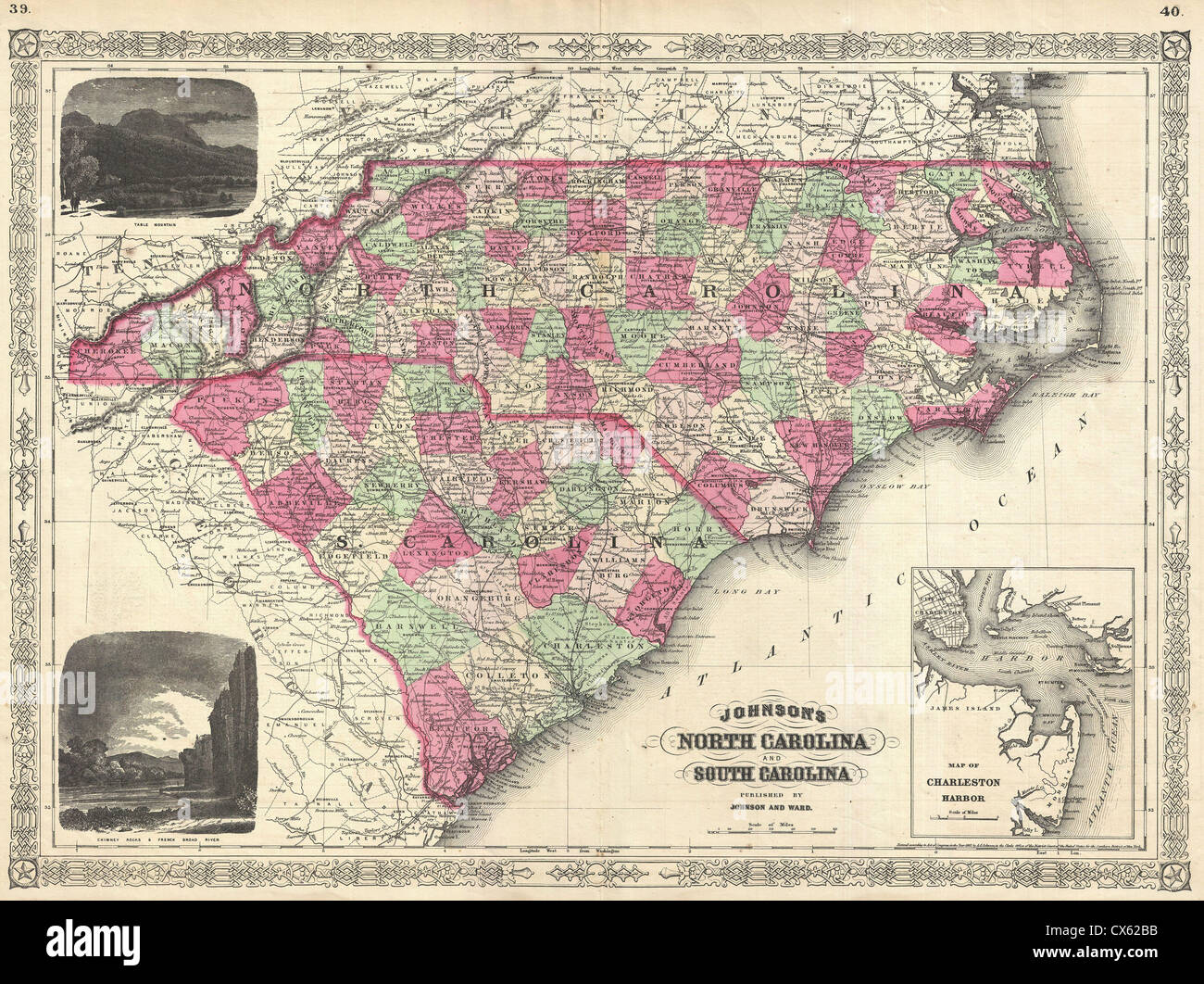 Map of north carolina hi-res stock photography and images - Alamy