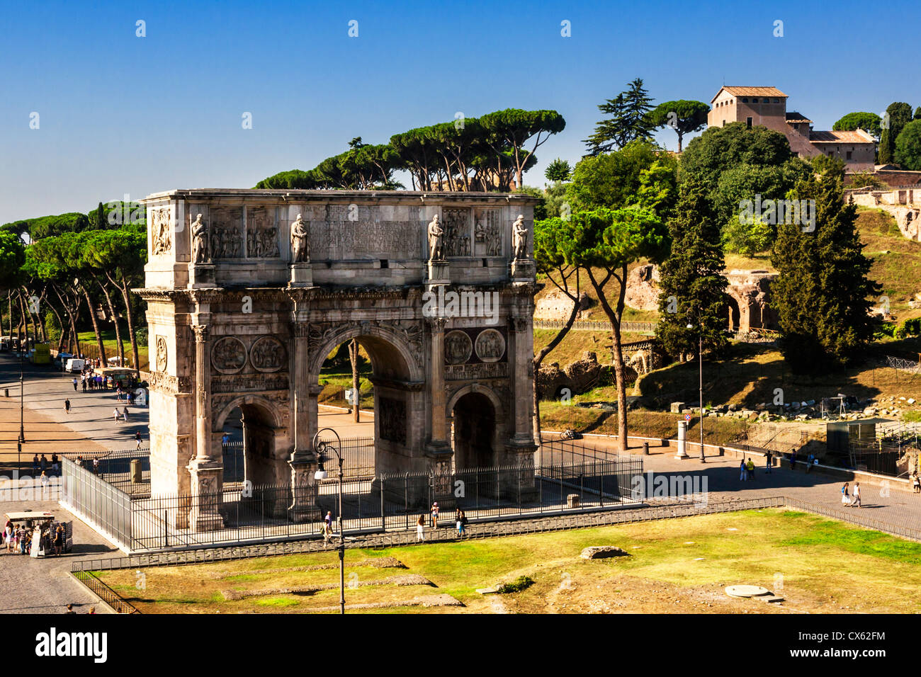 Arch of Constantine, Piazza del Colosseo, Rome, Lazio, Italy Stock ...