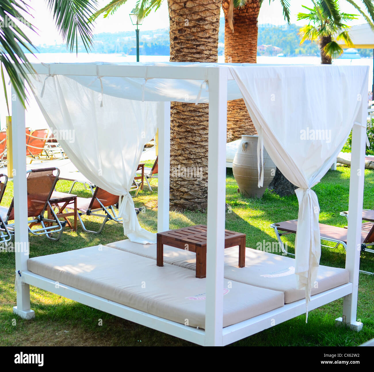 Many sun beds hi-res stock photography and images - Alamy