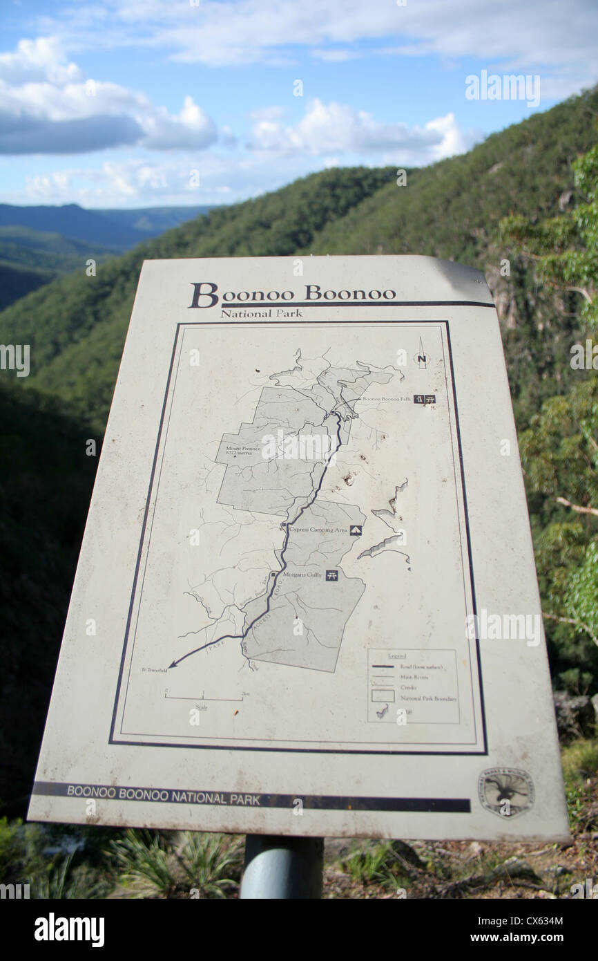 Australian Boonoo Boonoo National Park information sign Stock Photo - Alamy