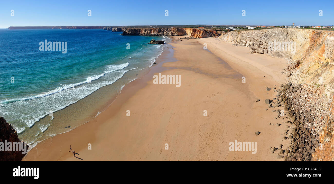 High view of Sagres beach in Algarve, Portugal Stock Photo - Alamy
