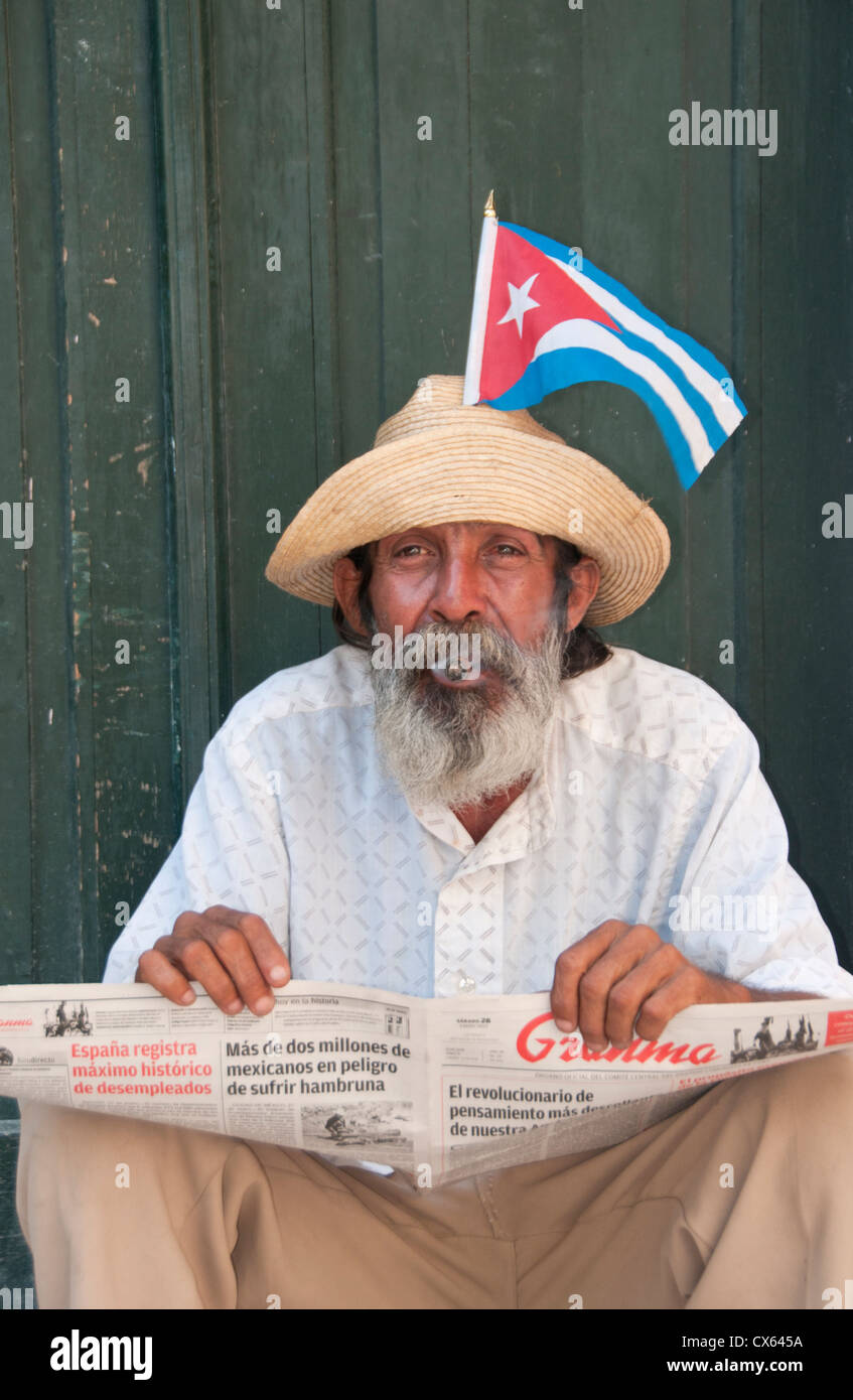 Cuban flag man hi-res stock photography and images - Alamy