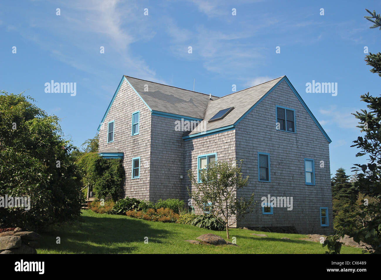A home on Monhegan Island, Maine Stock Photo - Alamy