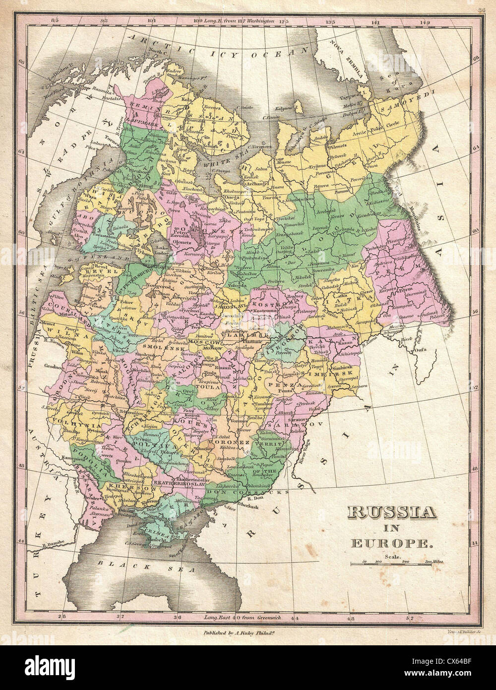 Finley map of russia hi-res stock photography and images - Alamy