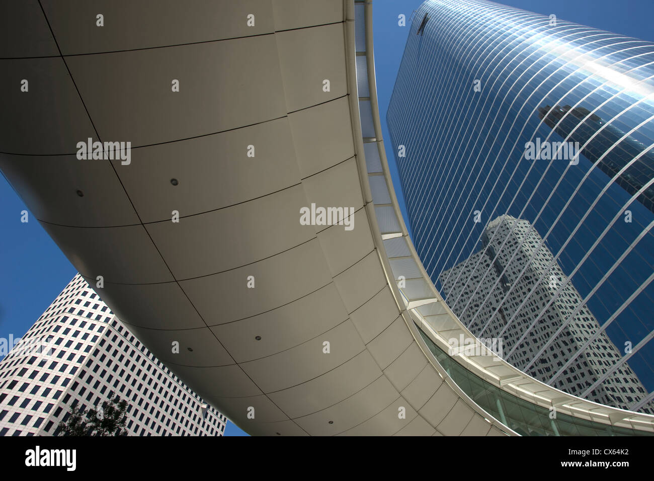 SKYWAY ELEVATED PEDESTRIAN WALKWAY CHEVRON TEXACO TOWER SMITH STREET ...