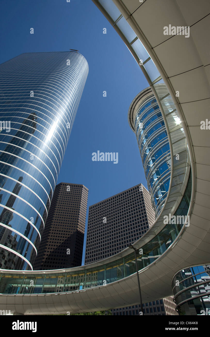 SKYWAY ELEVATED PEDESTRIAN WALKWAY CHEVRON TEXACO TOWER SMITH STREET ...