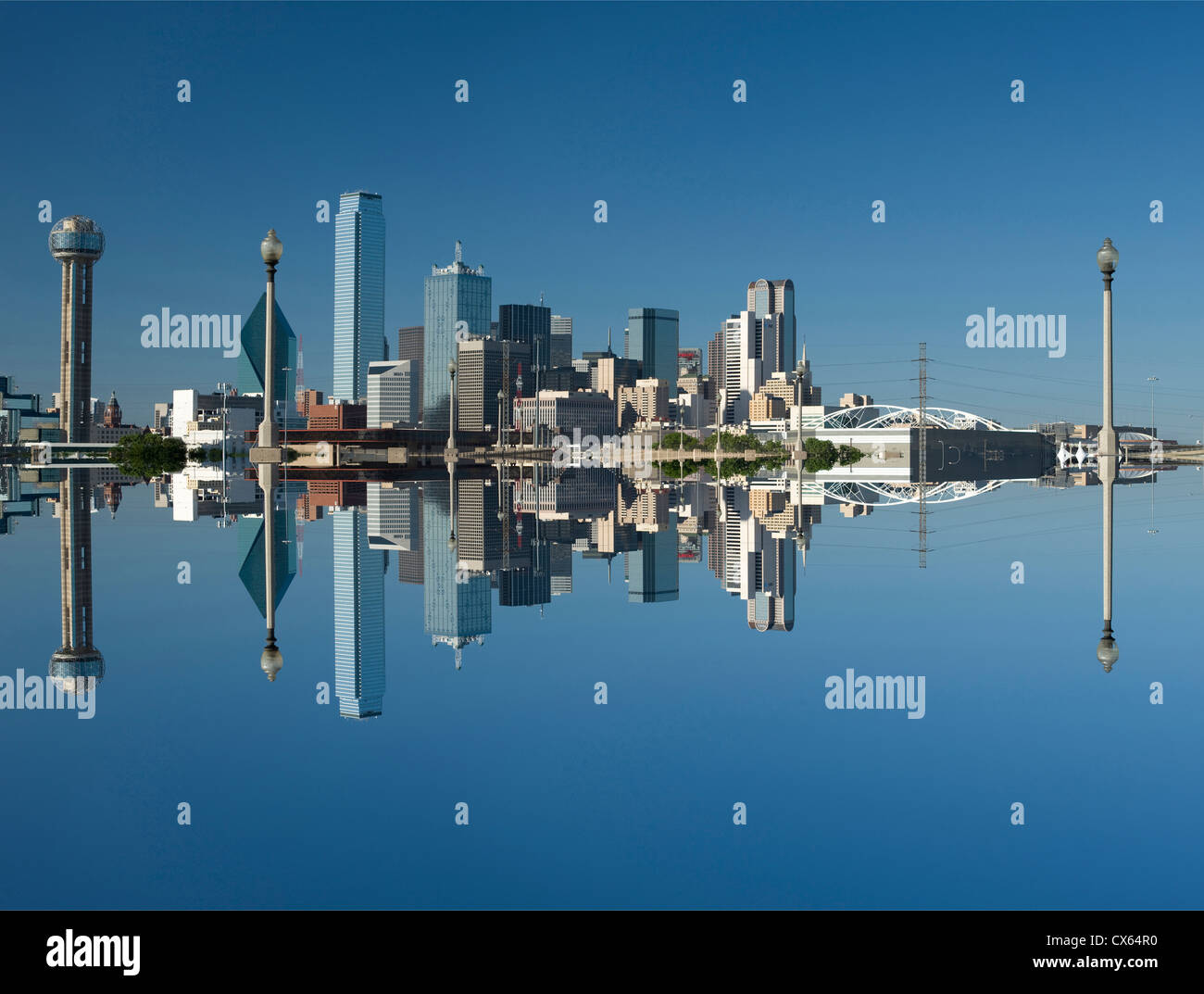 2009 HISTORICAL DOWNTOWN SKYLINE TRINITY RIVER GREENBELT PARK DALLAS ...