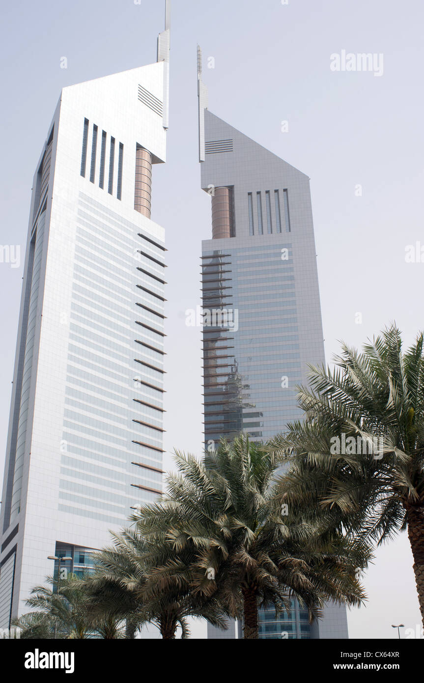 Emirates Towers in Dubai, United Arab Emirates, UAE Stock Photo - Alamy