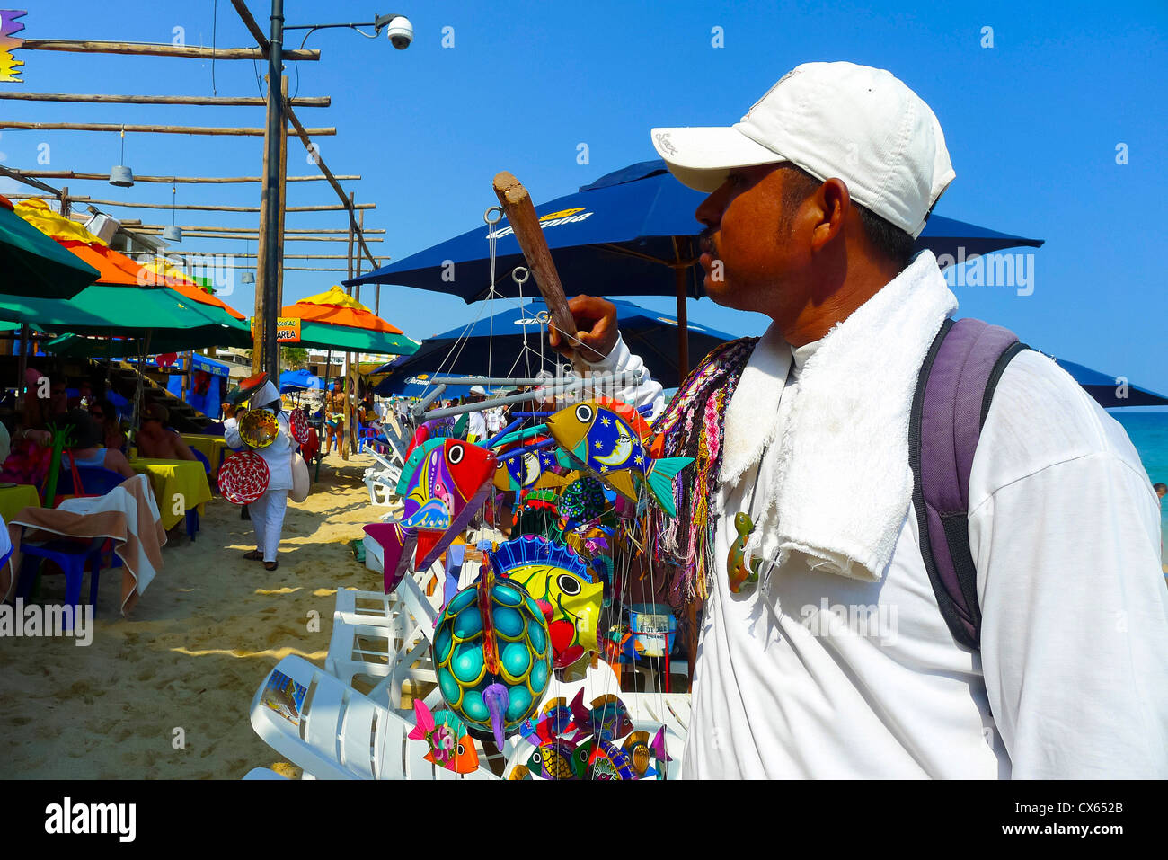 Beach vendor, Medano Beach, Cabo San Lucas, Baja, Mexico Stock Photo ...